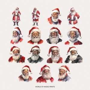 Santa Claus PNG, Watercolor Christmas Clipart, Winter Clip Art, Santa ...