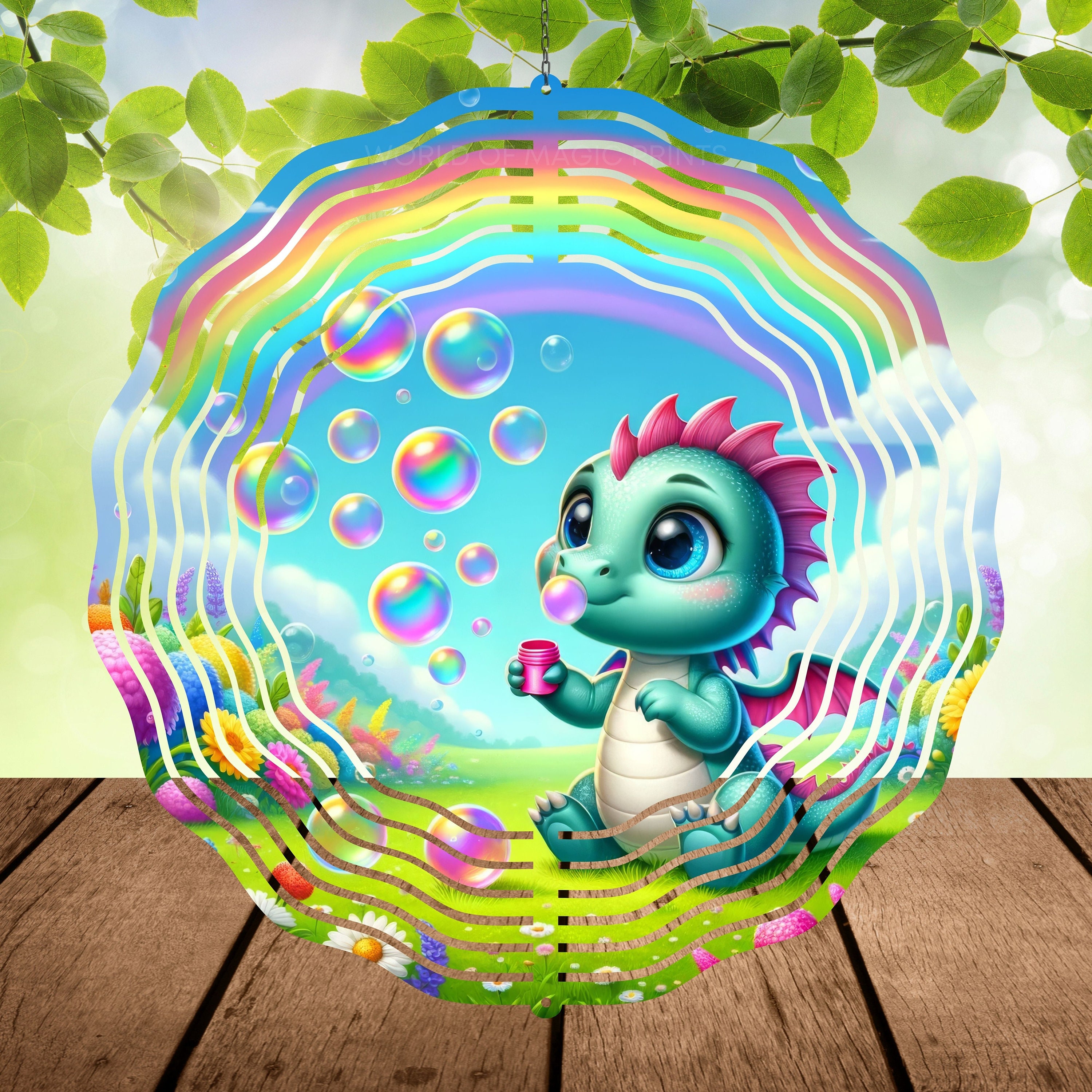 Cute Baby Dragon Wind Spinner PNG Adorable Nursery Wind Spinner ...