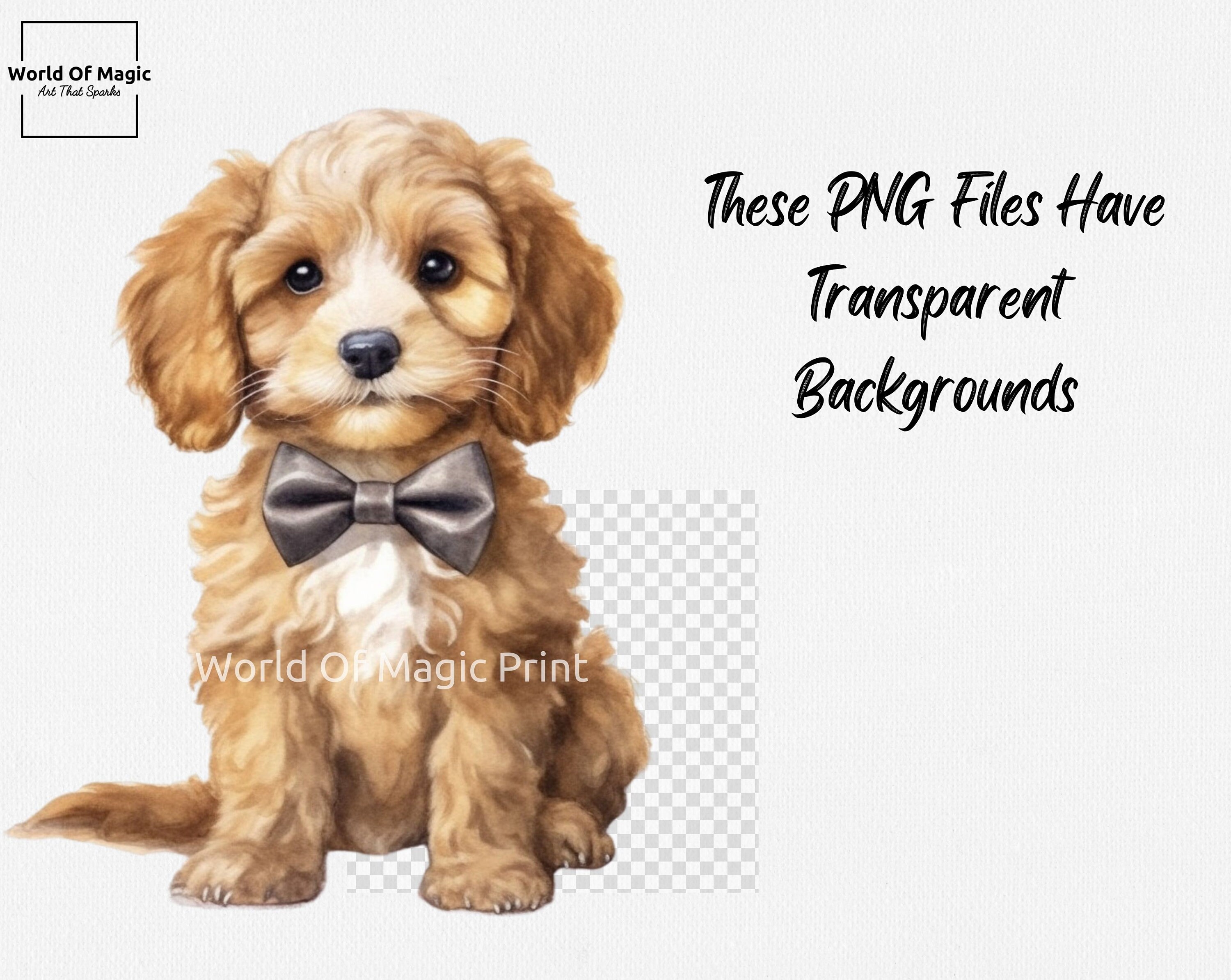 Cavapoo Clipart 15 High Quality PNG Watercolor Clip Art - Etsy