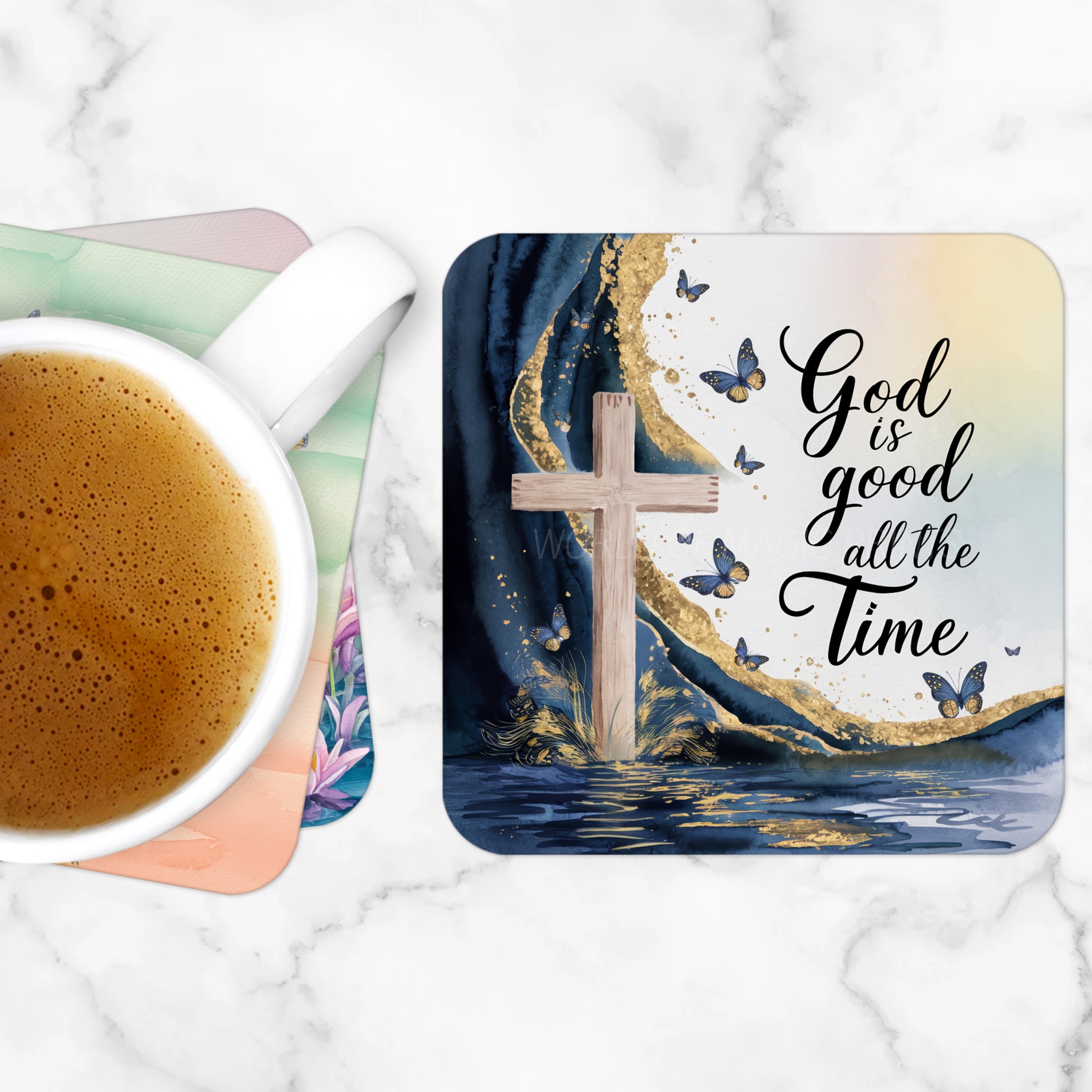 God is Good All the Time Coaster PNG Christian Bible Faith Sublimation ...