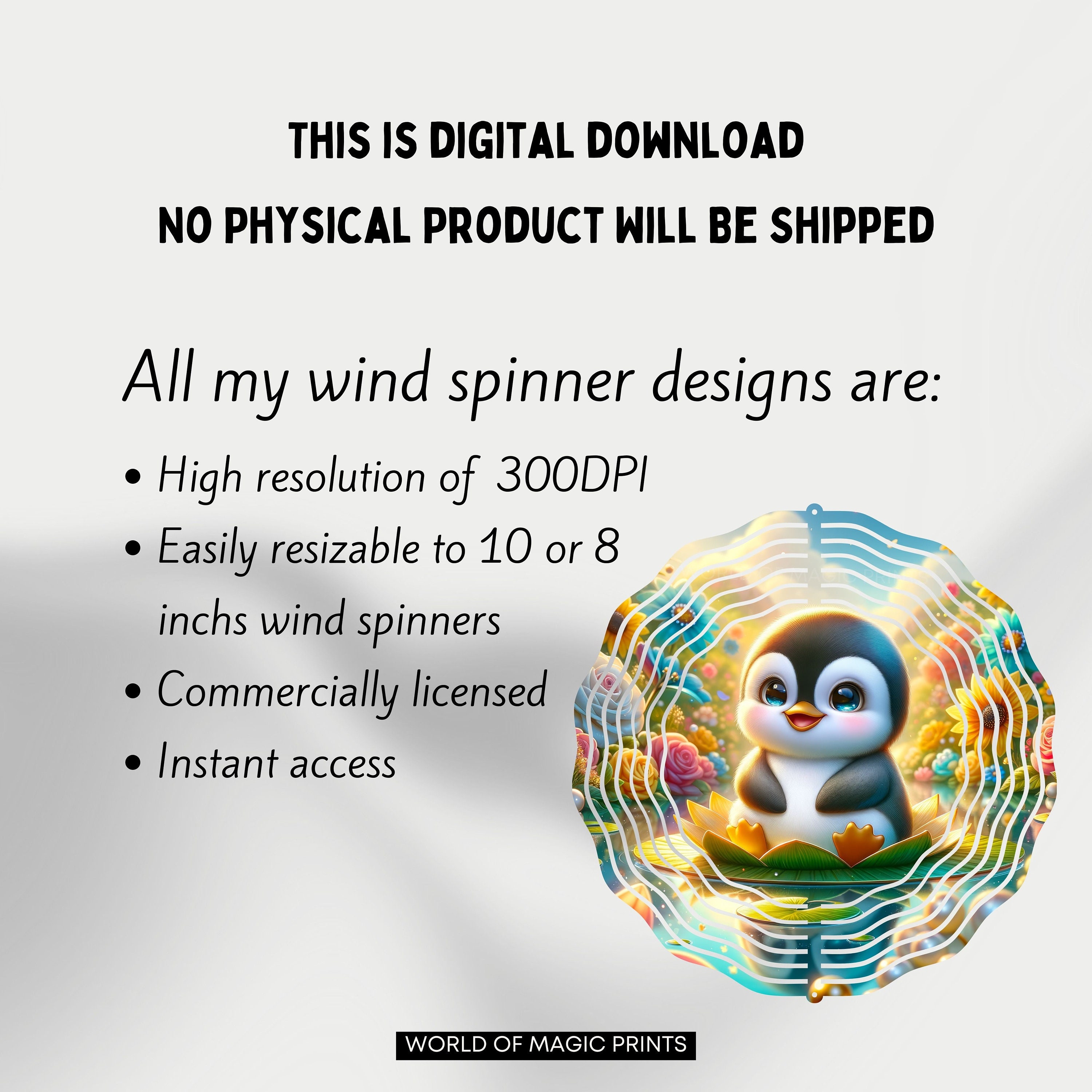 Cute Penguin Wind Spinner PNG Adorable Baby Penguin Wind Spinner ...