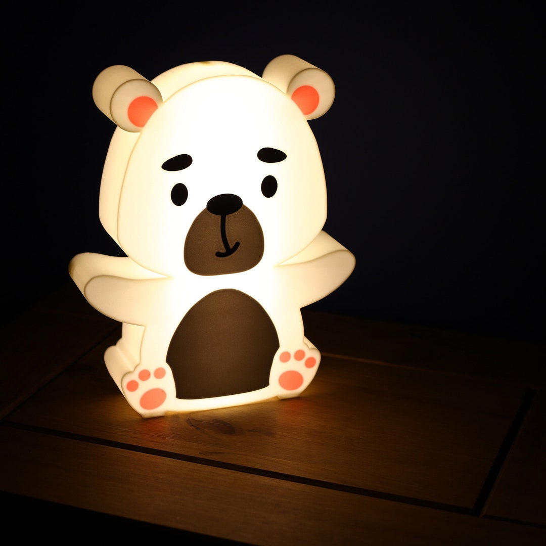 Teddy Bear Bedside Table Light LED USB On/off Dimmable - Etsy