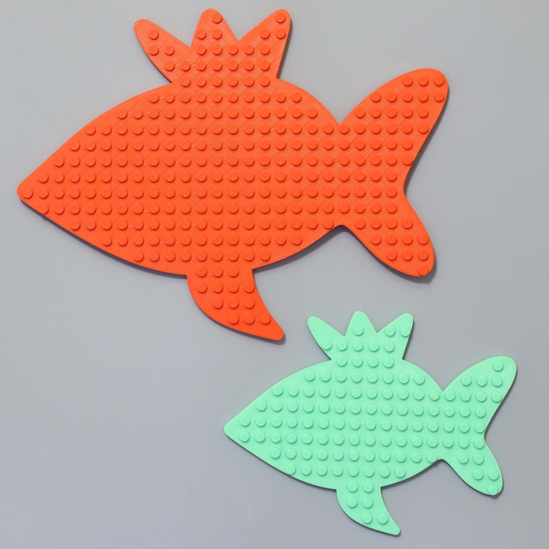 Spikey Fish LEGO® Compatible Decorative Bedroom Wall Plate Decoration ...