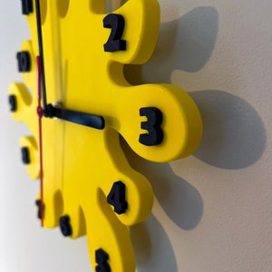 Paint Splat Clock Wall Mounted Colourful - Etsy
