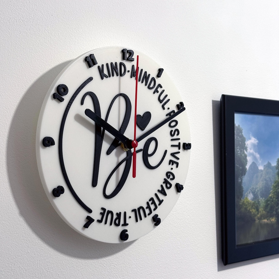 Be Kind Sayings Quote Clock Wall Mounted Colourful - Etsy
