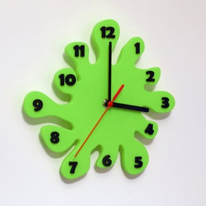 Paint Splat Clock Wall Mounted Colourful - Etsy
