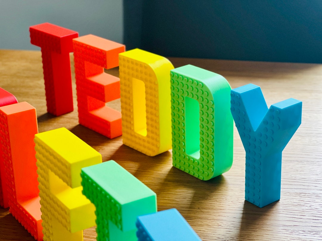 Custom Large LEGO® Compatible Building Brick Name Letters 120mm - Etsy