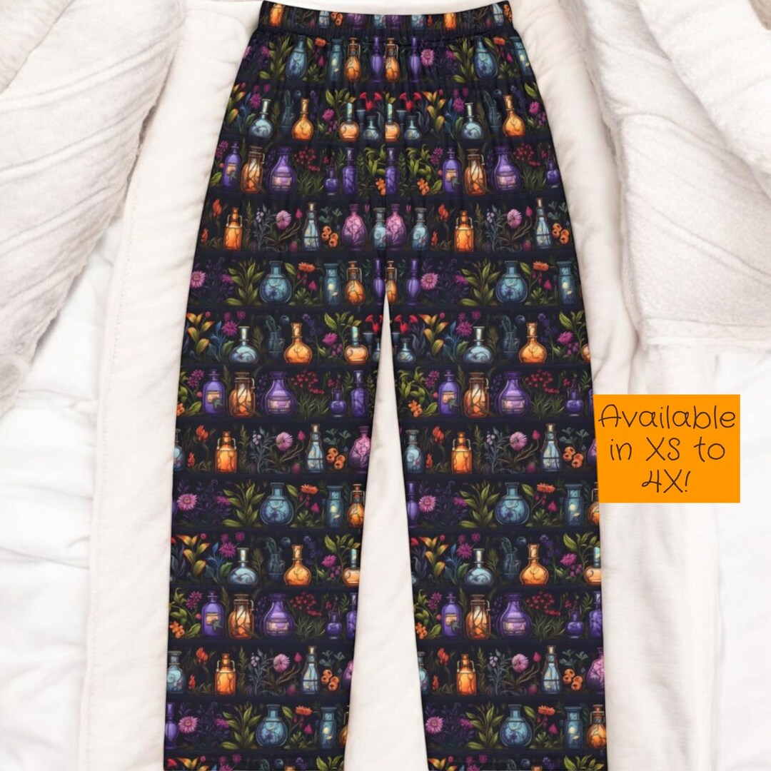 Apothecary Design Women's Pajama Pants, Herbalist Gift, Botanical ...