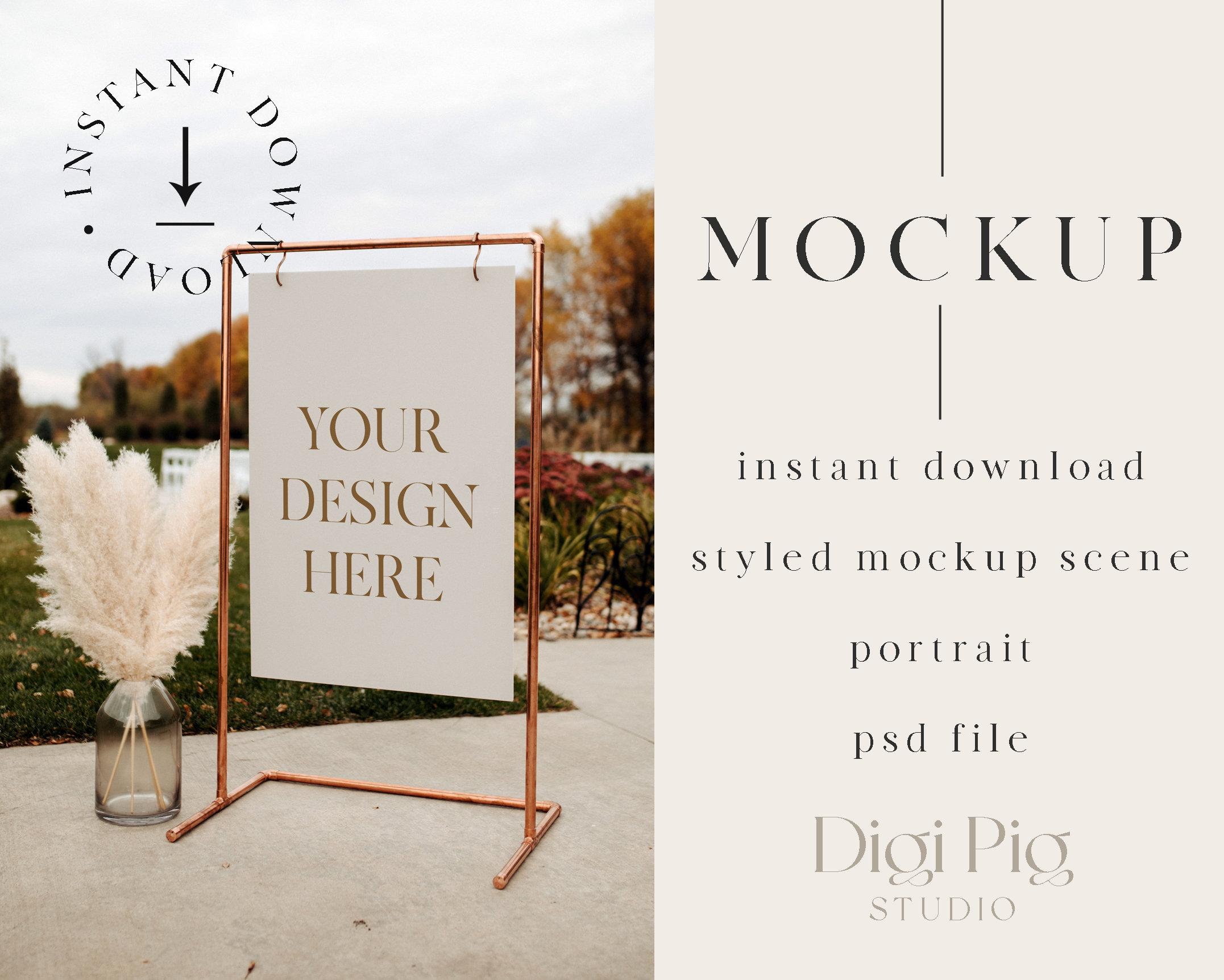 Hanging Sign Arch Mockup. Artwork Wedding Artist Frame Poster (103) - Etsy