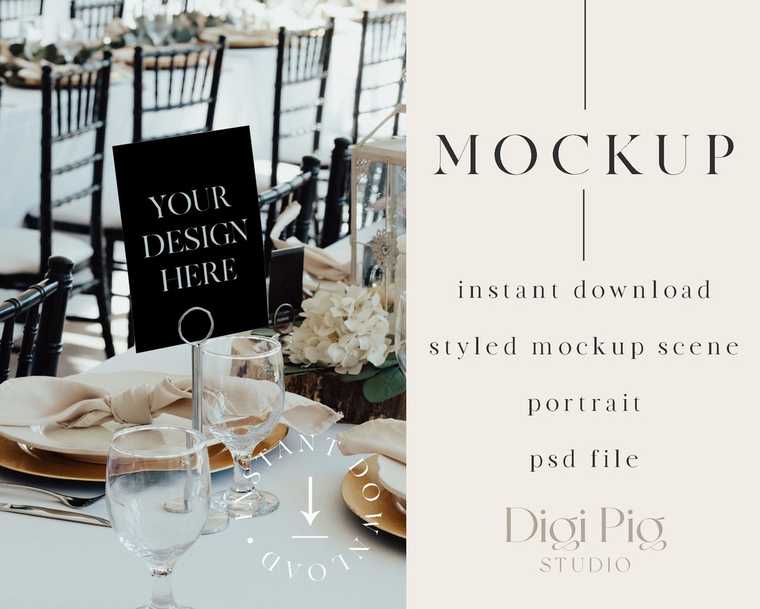 Table Name Card Mockup. Wedding Place (107) - Etsy