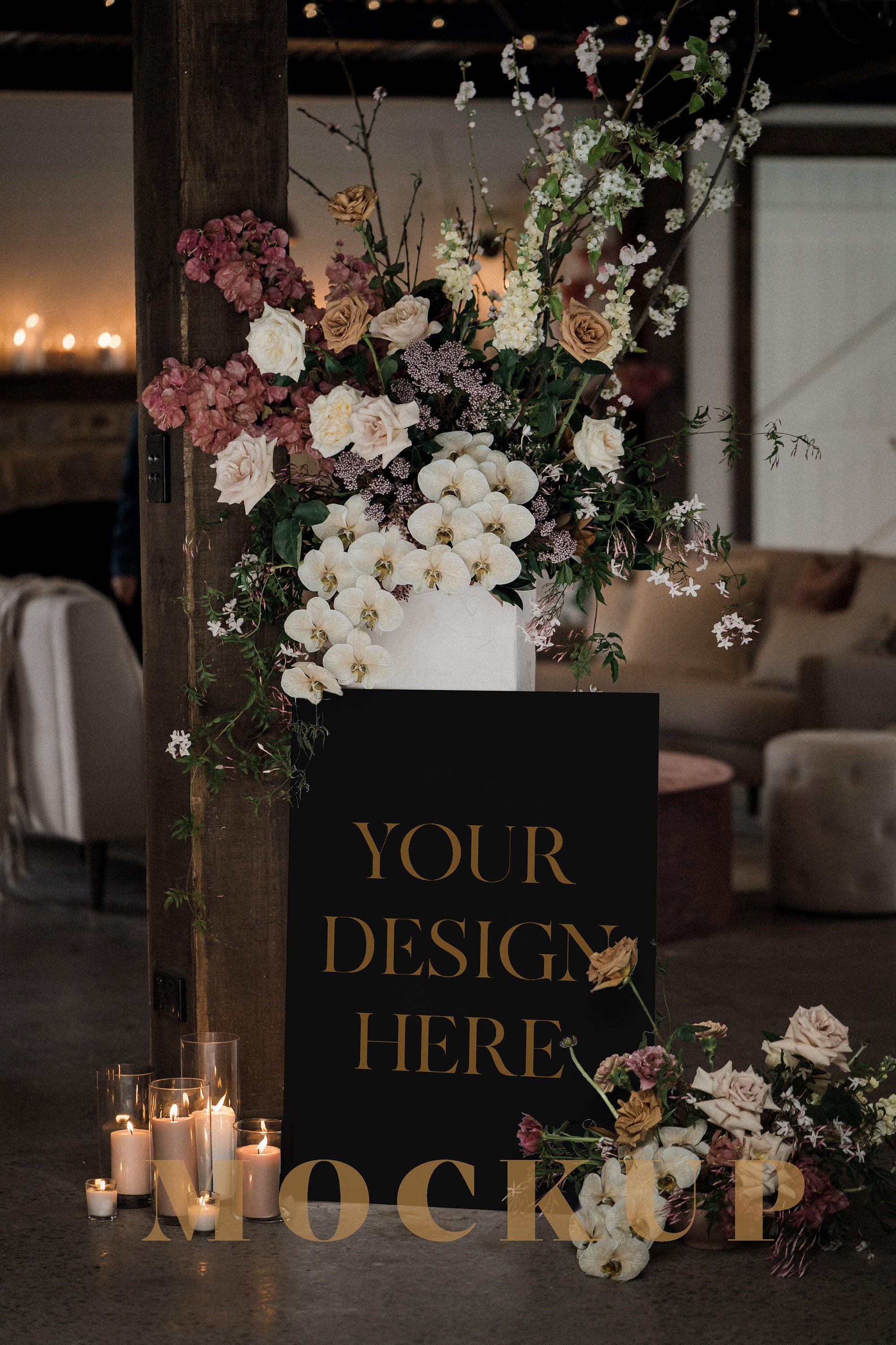 Freestanding Sign Mockup. Artwork Wedding Realistic (124) - Etsy