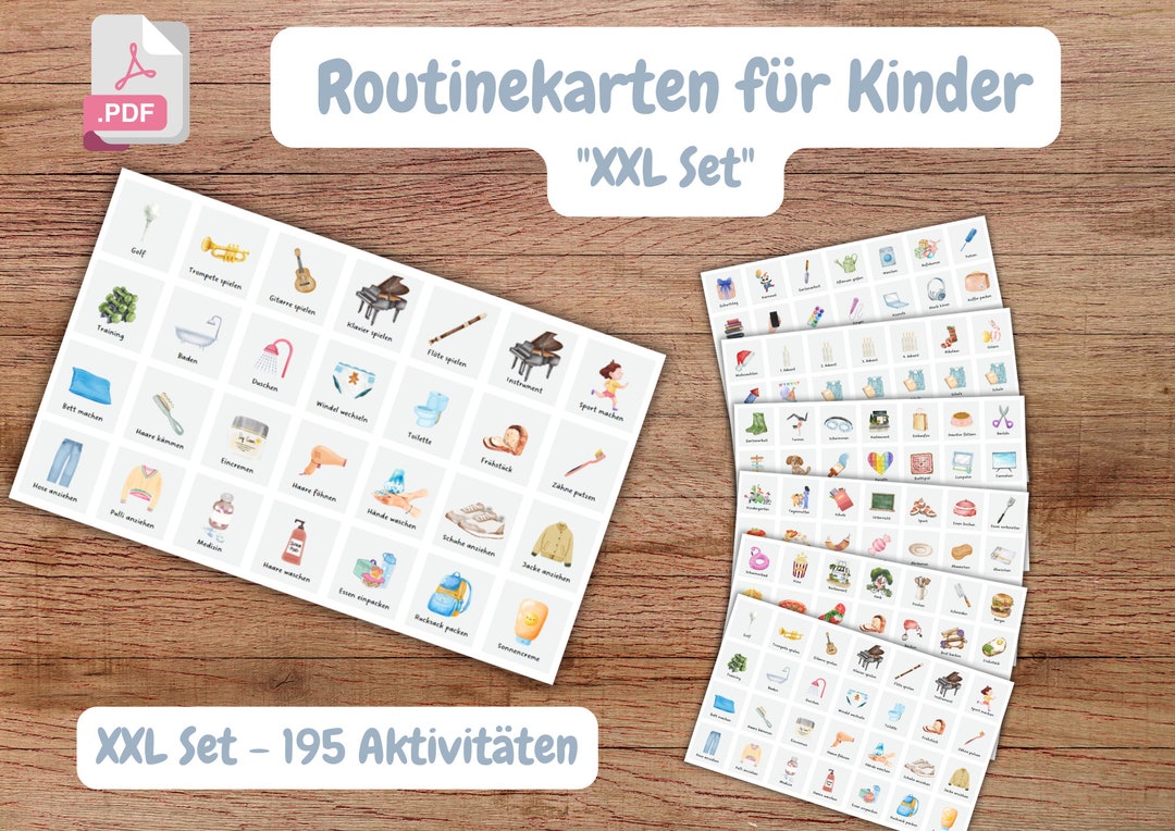 Routineplan Kinder Routinekarten Kinder Montessori Kalender - Etsy