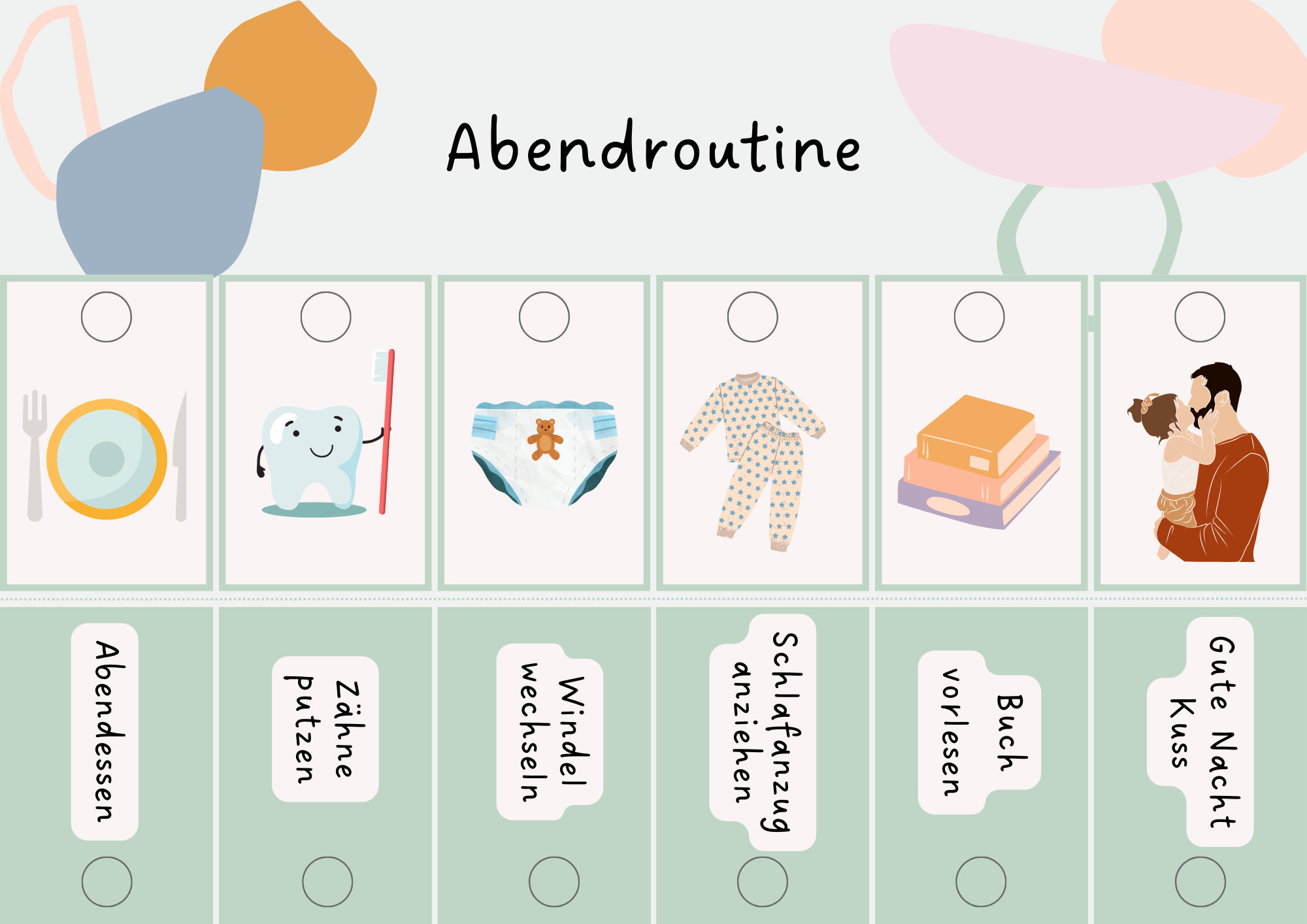 Routineplan für Kinder, Aufgabenplan Kinder, Abendroutine, Montessori ...