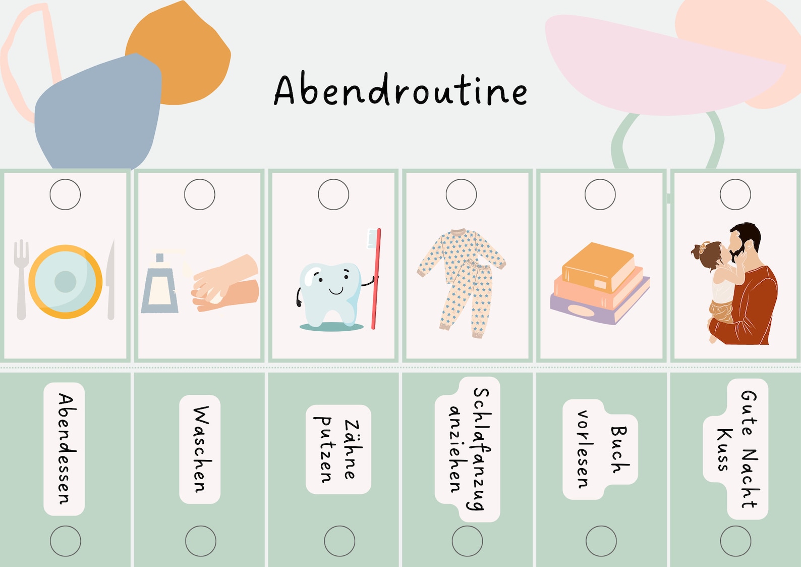 Routineplan für Kinder Abendroutine Montessori Routine - Etsy.de