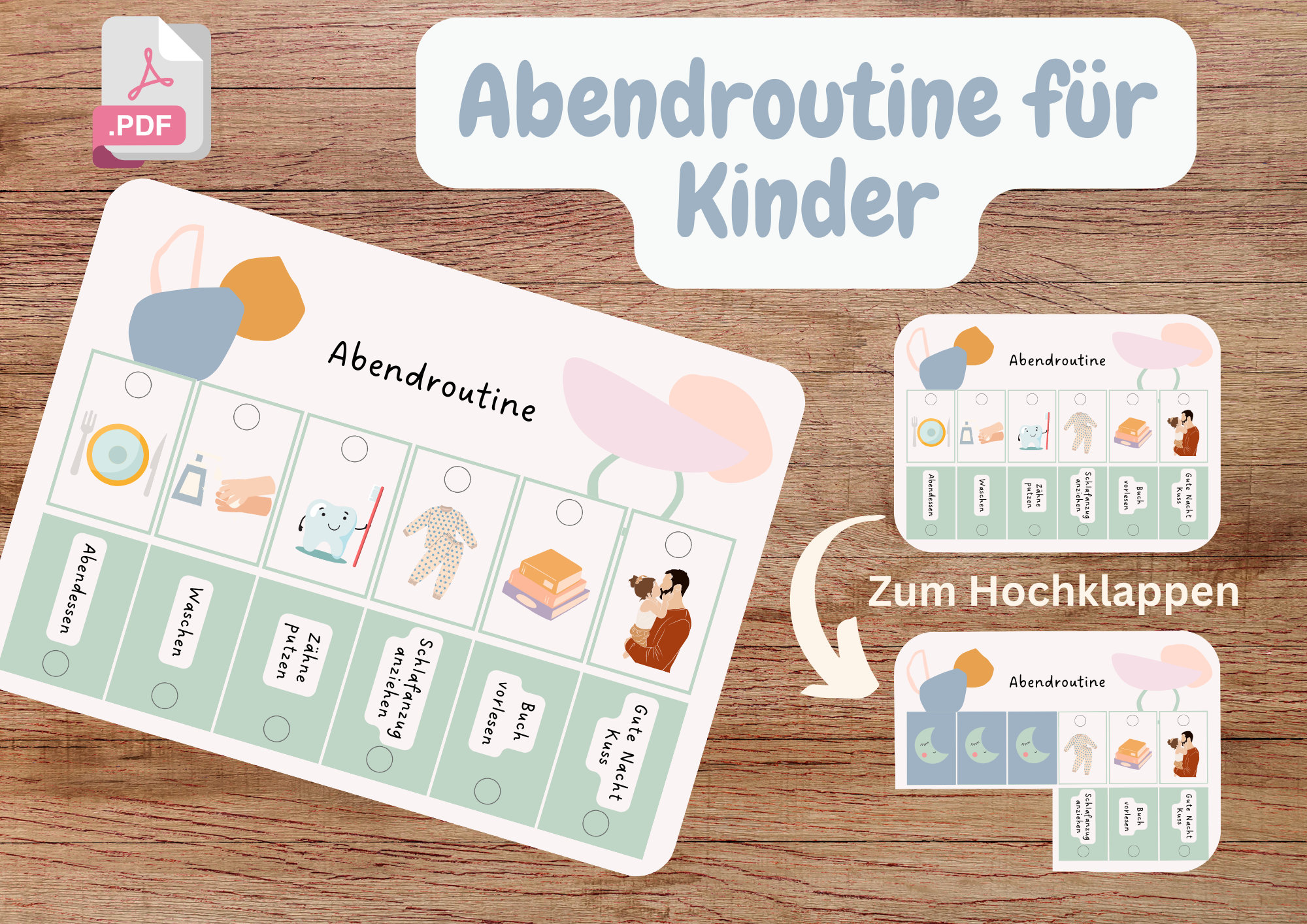 Routineplan für Kinder, Aufgabenplan Kinder, Abendroutine, Montessori ...