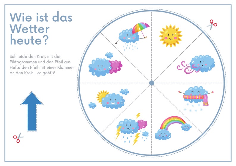 Weather Wheel Children Montessori, Kindergarten, School, Weather Wheel ...