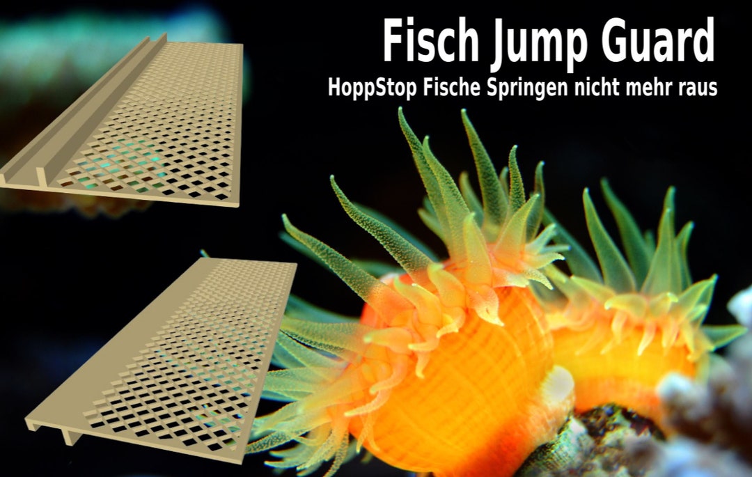 Fishguard Fish Jumping Protection Hoppstop Aquarium Fresh and Sea Water ...