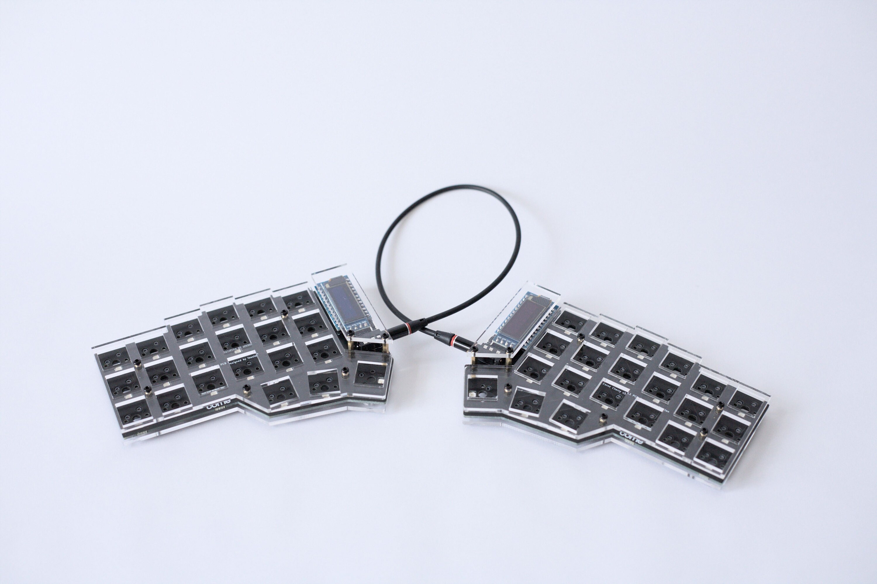 Built Corne Keyboard MX With Acrylic Case - Etsy