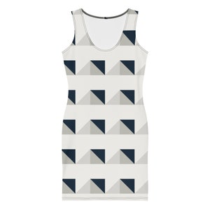 Black and White Geometric Pattern Dress - Etsy