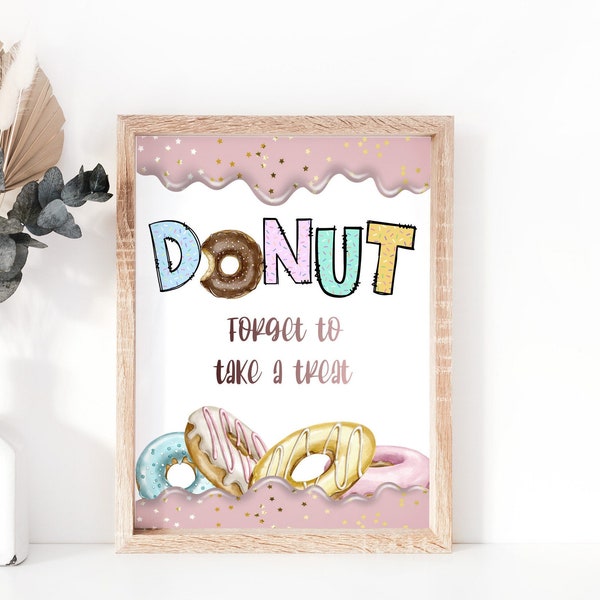 Donut Forget Sign - Etsy