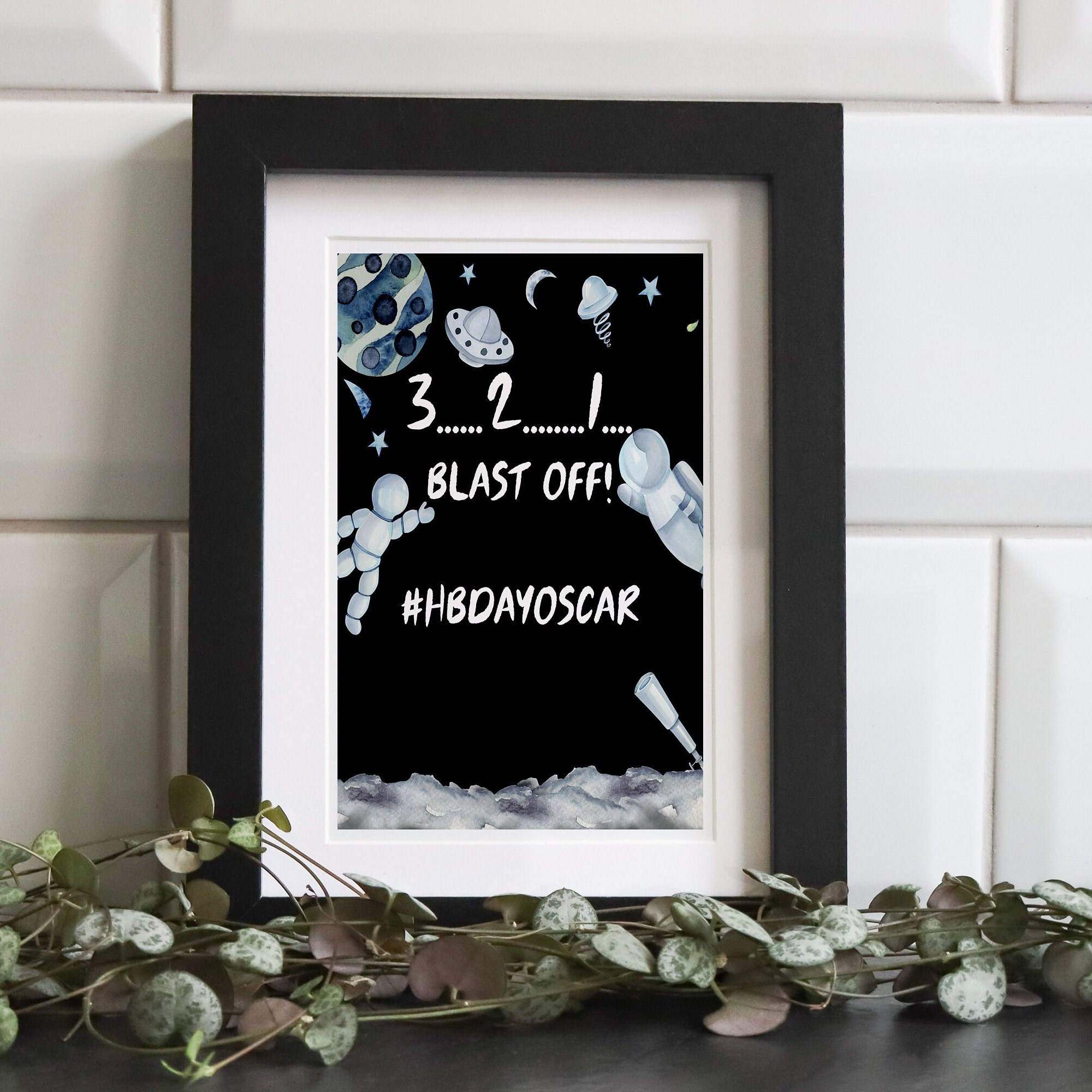 Editable Custom Outer Space Party Sign, Boys Space Party, Space Decor ...