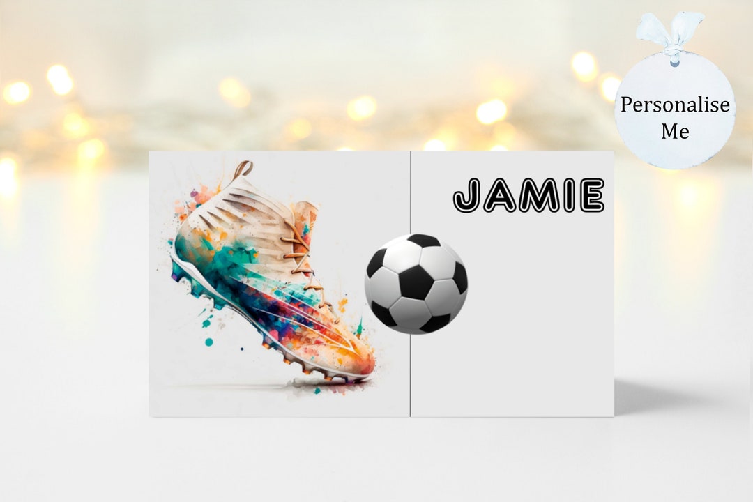 Editable Football/ Soccer Place Card Food Labels Football Boots ...