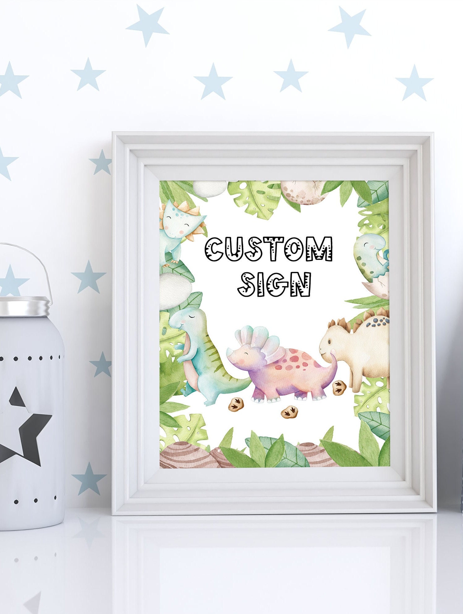 Editable Custom Dinosaur Sign Food Buffet Table Sign, Boys Dinosaur ...