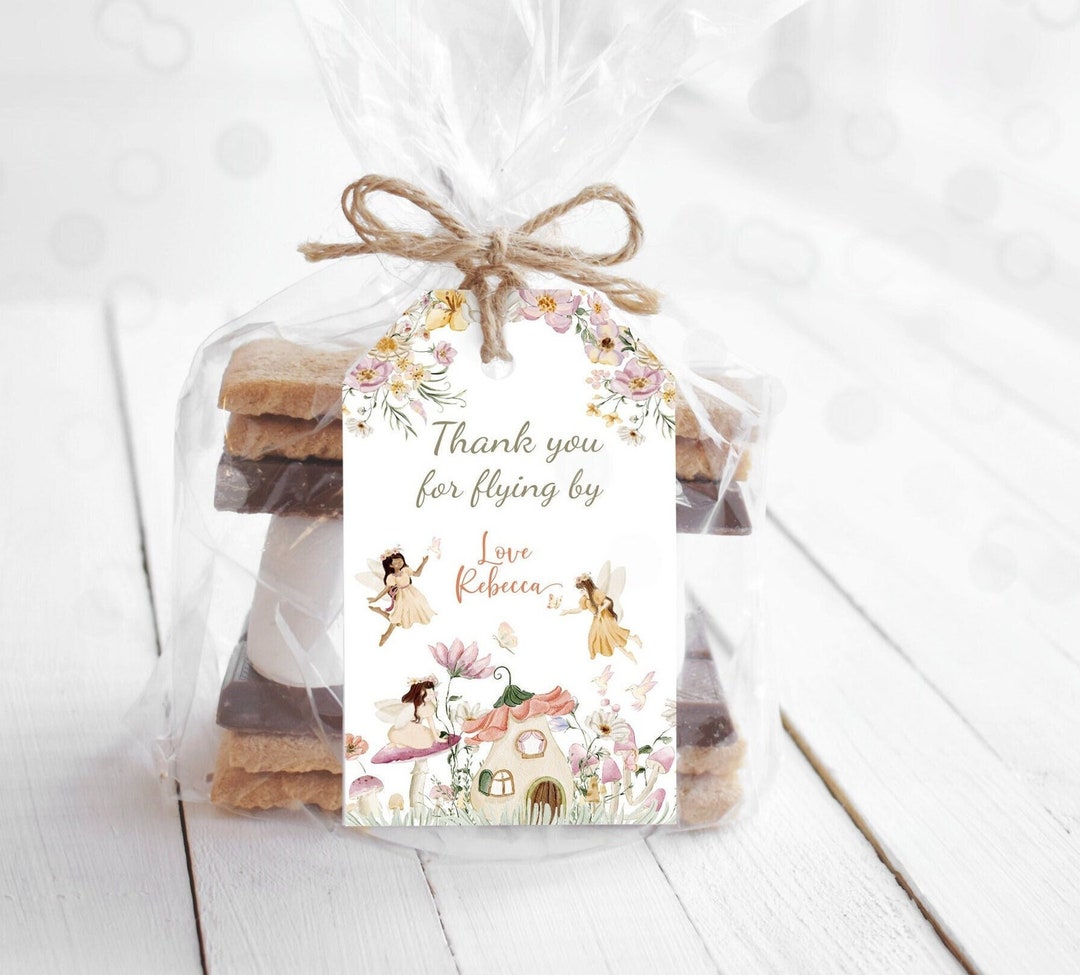 Editable Fairy Favor Tags Forest Birthday Thank You Tags Label Girl ...