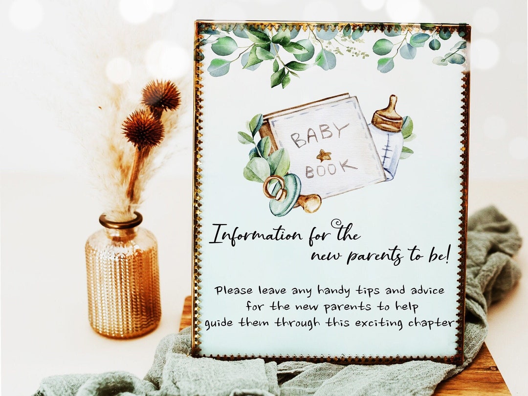 Printable Advice for Parents Sign,table Sign, Baby Shower Party Decor ...