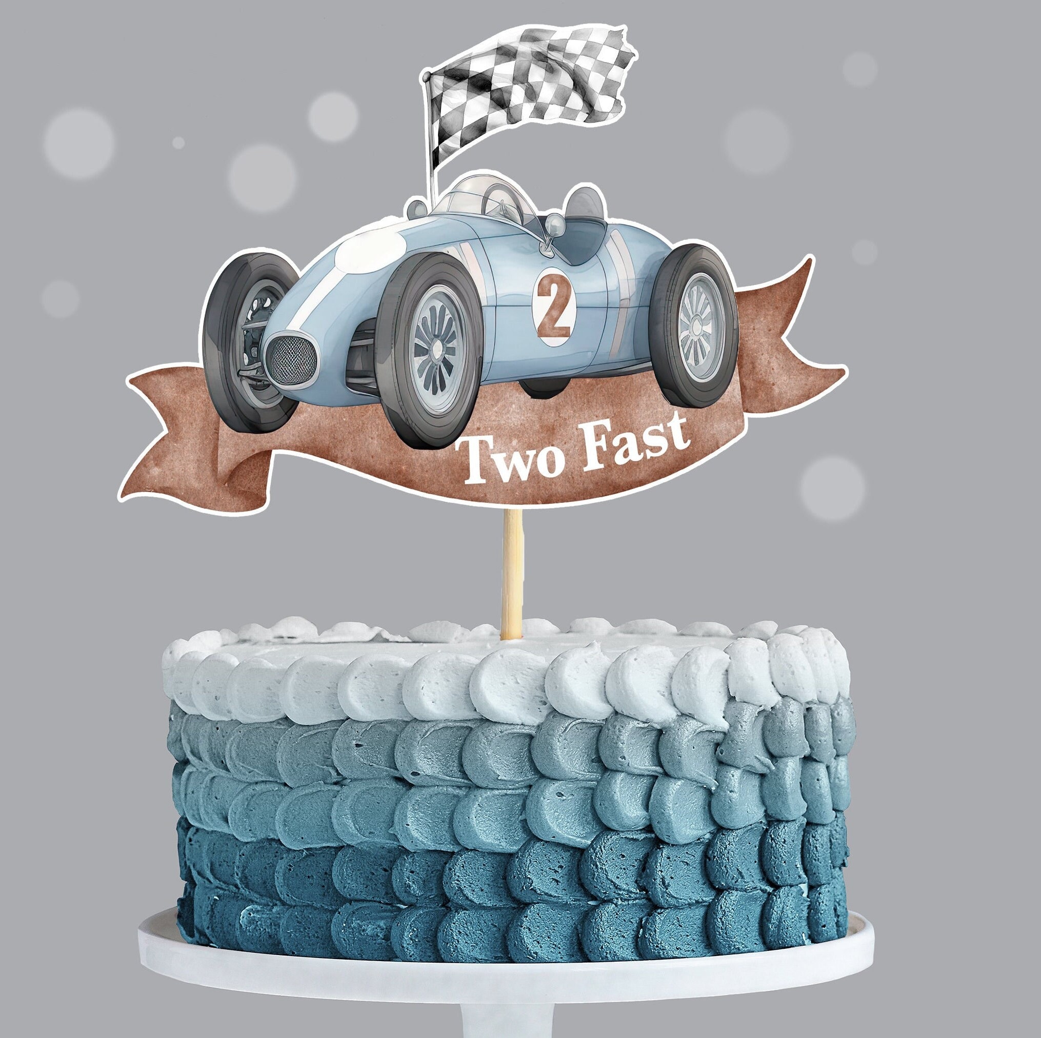 Printable Two Fast Cake Topper, Centrepiece, Race Car 2nd Birthday, Car ...