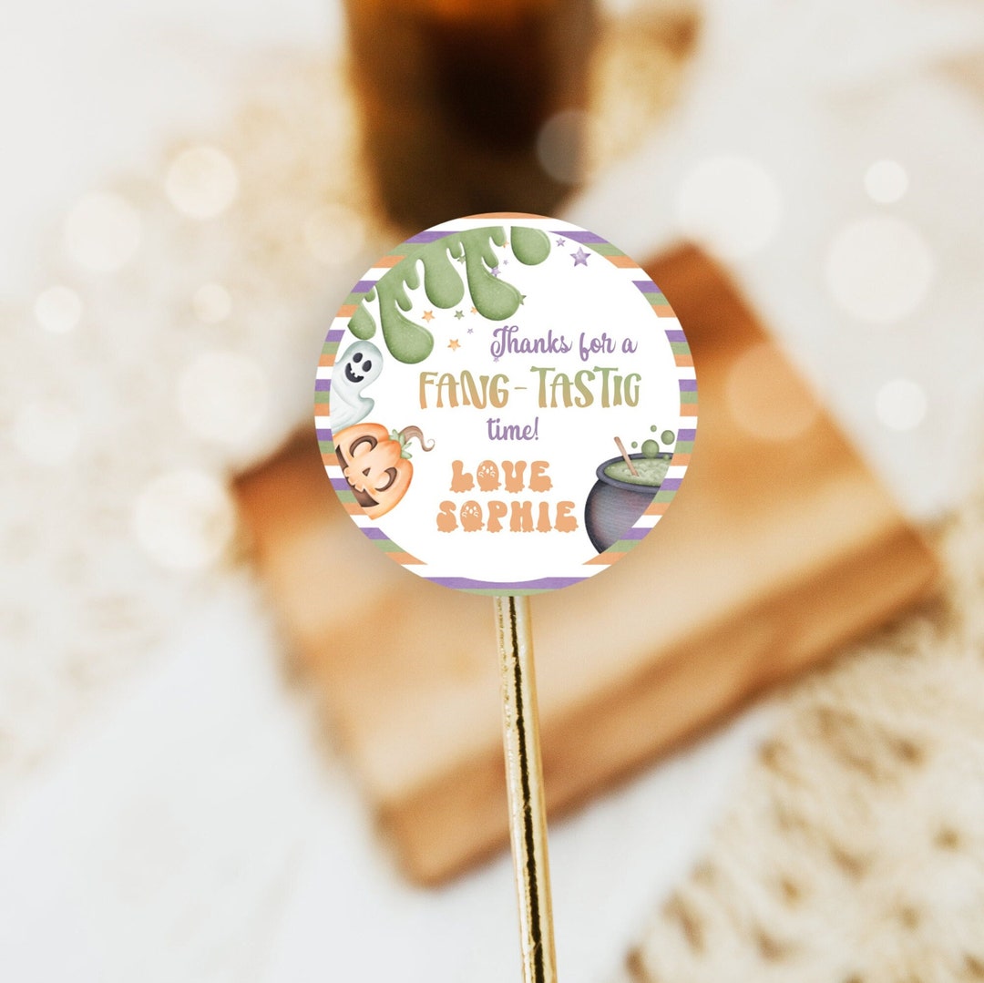 Editable Halloween Thank You Tags , Fang-tastic Favor Tags Boo Gift Tag ...