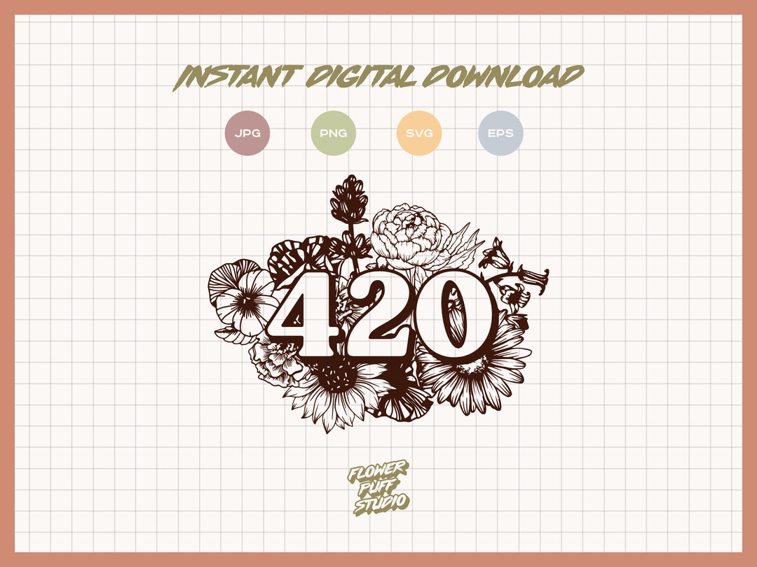 Whimsical 420 Floral Cricut Weed SVG DIY Shirt Design Cannabis ...