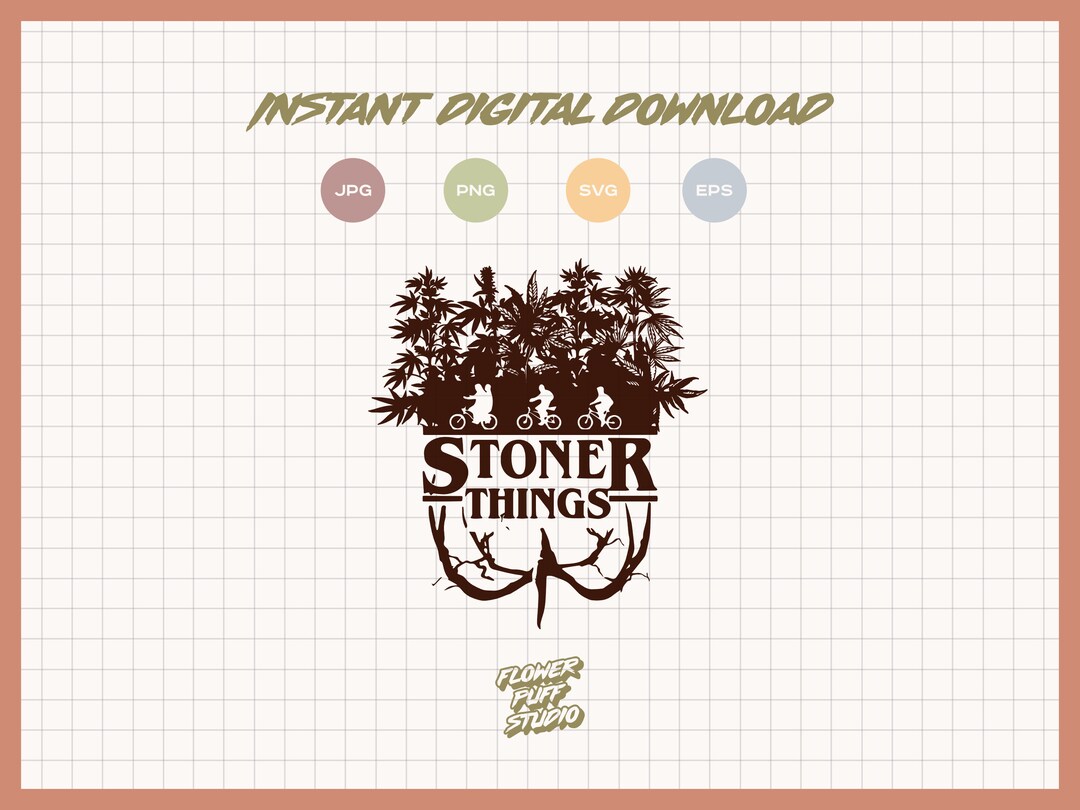 Stranger Things Weed SVG File for Cricut Marijuana Svg Silhouette ...