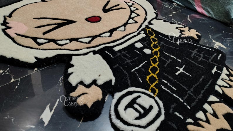 Labubu Doll Wool Rug: Hand-tufted Plush Rug for Kids Room - Etsy