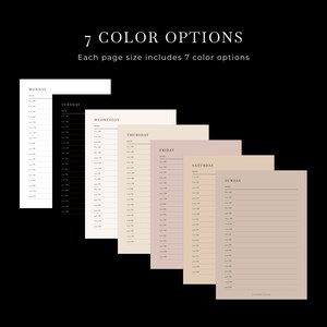 7 Day Daily Planner With Minimalist Daily Checklist, Fillable Printable ...