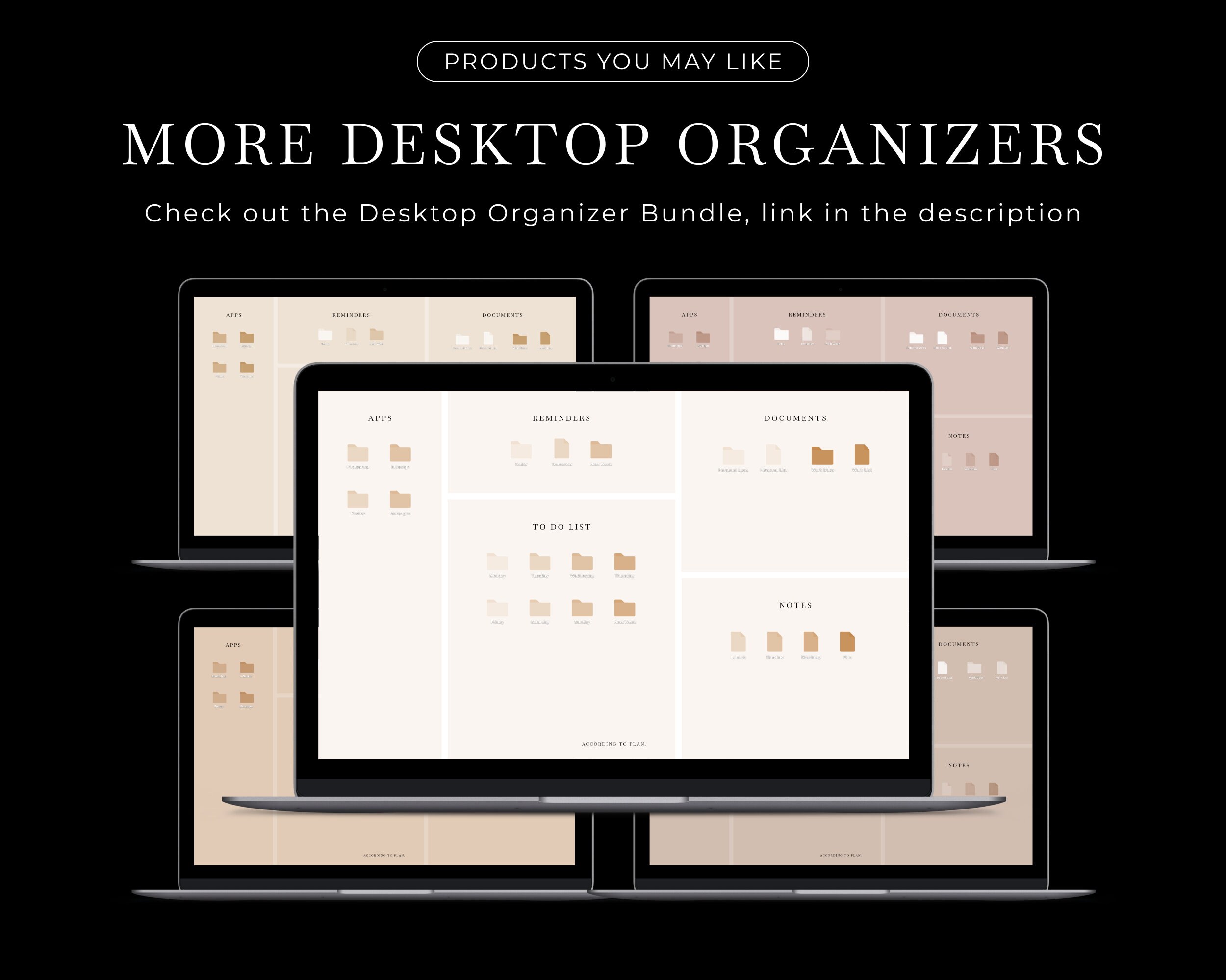 Black Desktop Folder & File Icons Pack for Mac Windows, Aesthetic ...