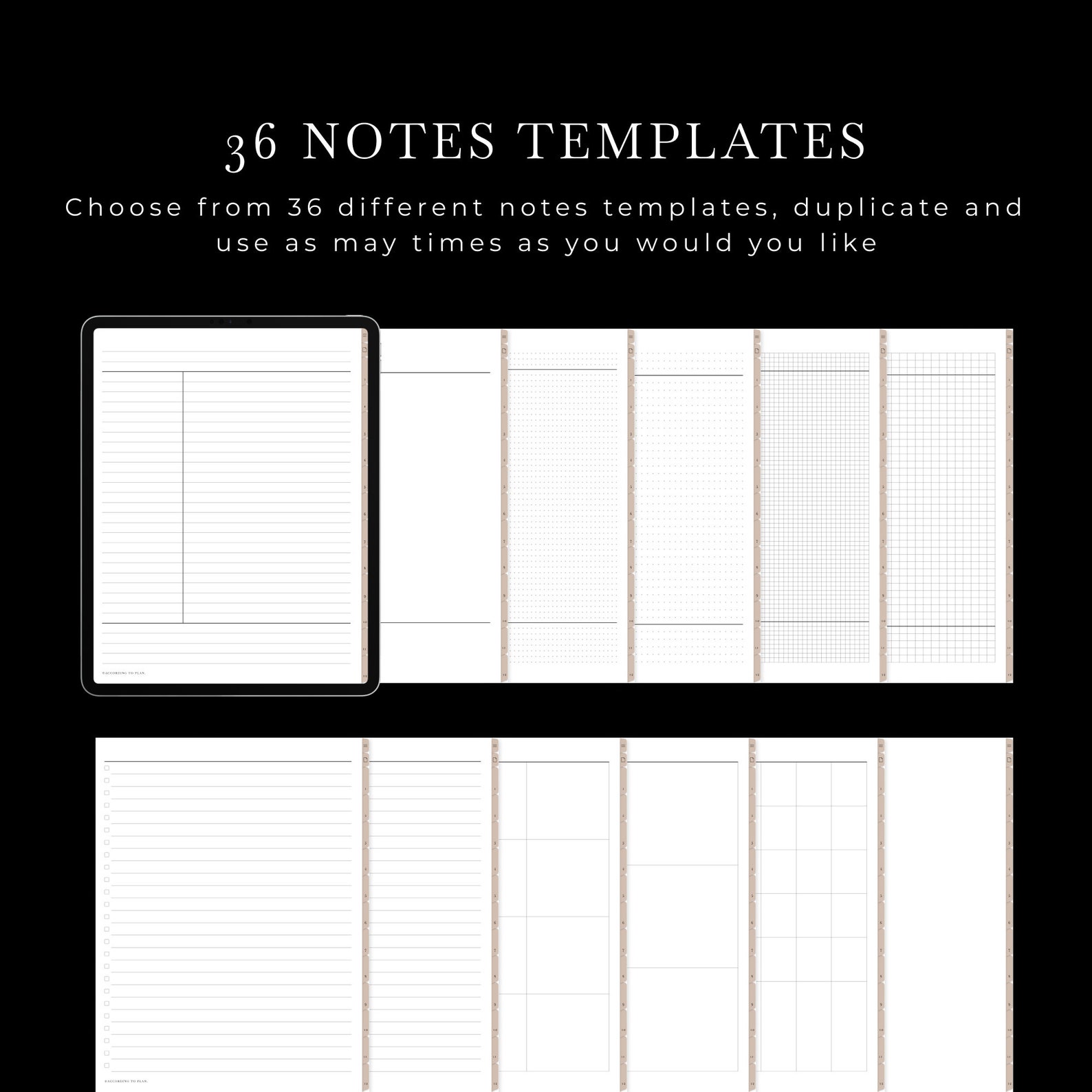 Digital Notebook, Hyperlinked Notebook With Tabs, Goodnotes Notebook ...