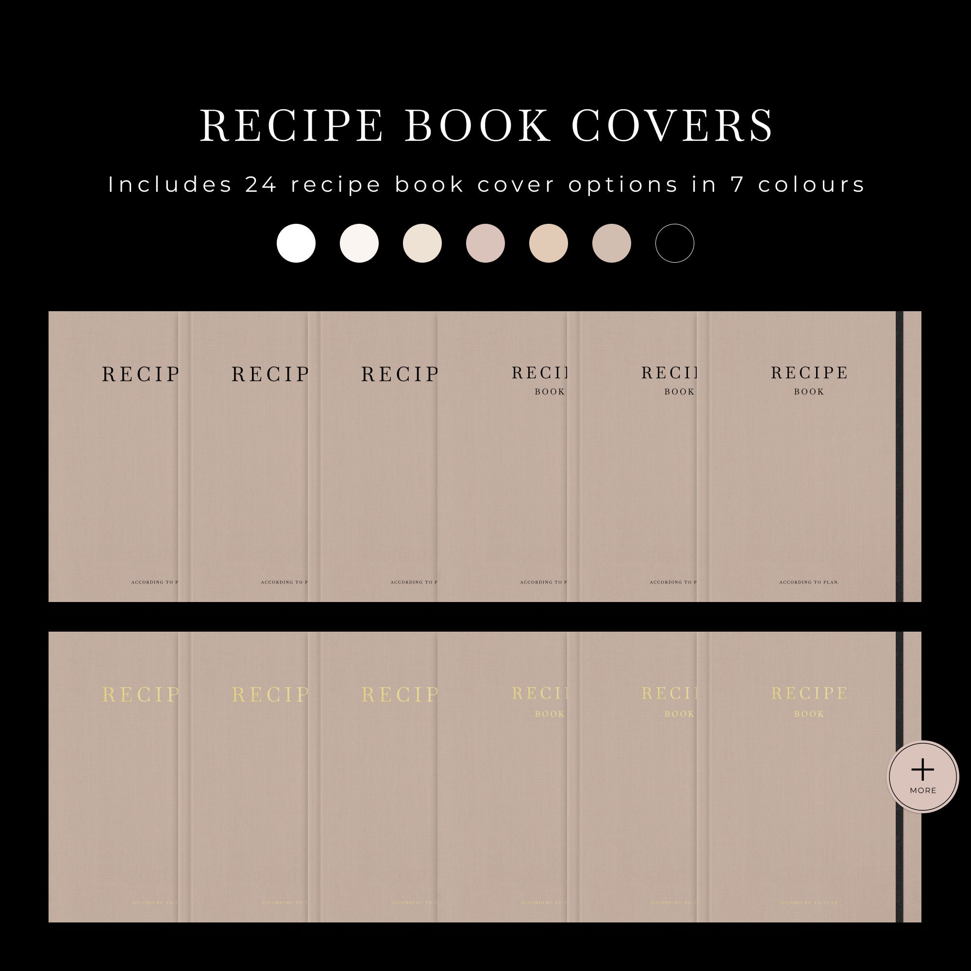 Digital Recipe Book With 7 Neutral Color Tabs, Hyperlinked Digital ...