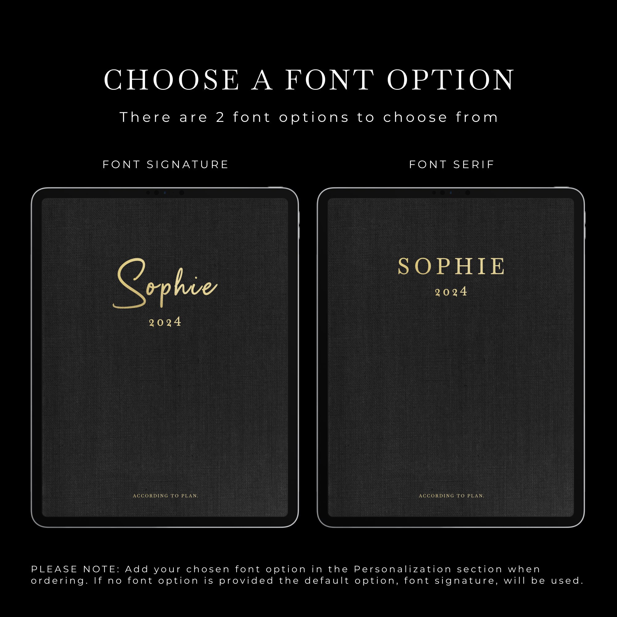 Personalized 2024 Digital Planner, Custom Minimalist Daily Weekly ...