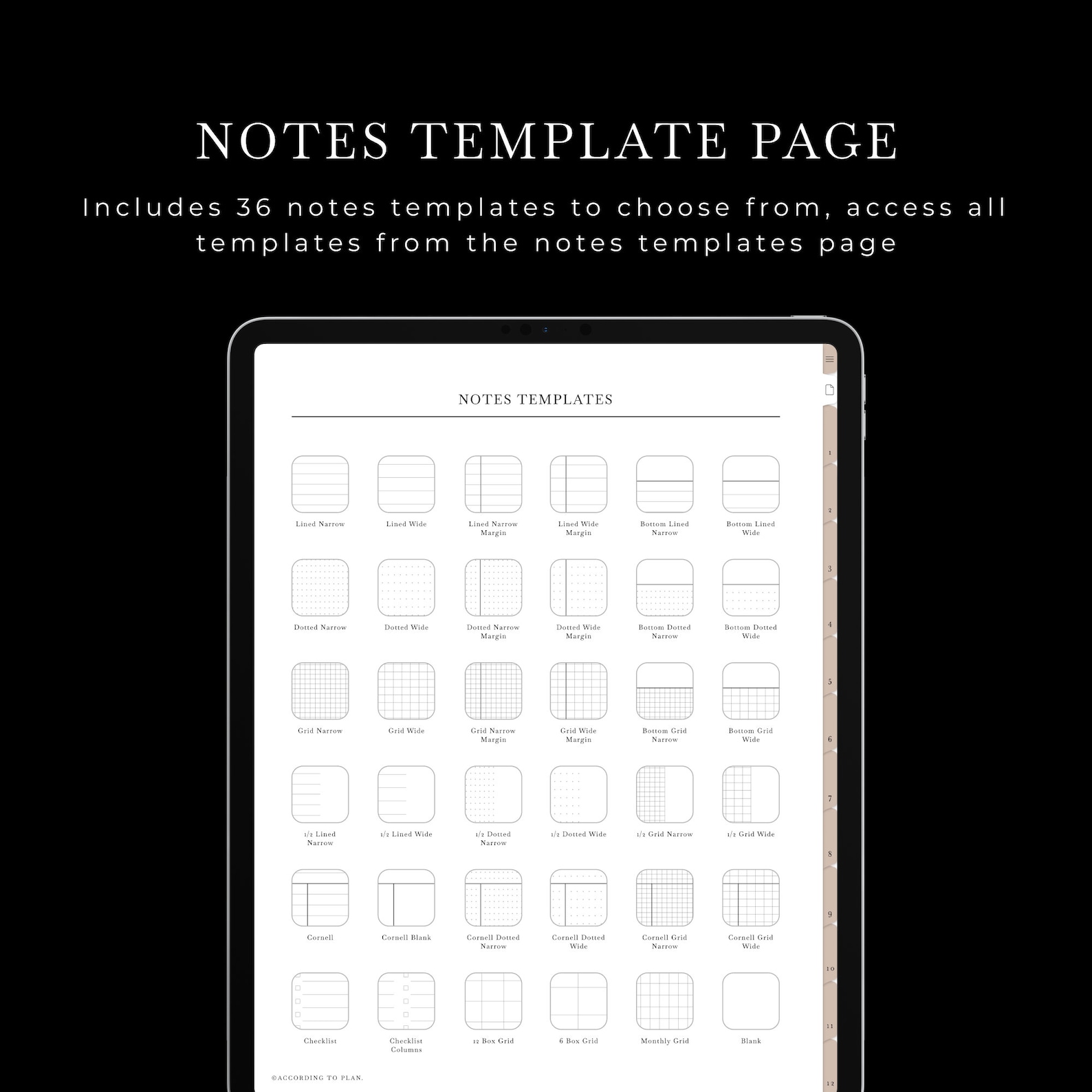 Digital Notebook, Hyperlinked Notebook With Tabs, Goodnotes Notebook ...