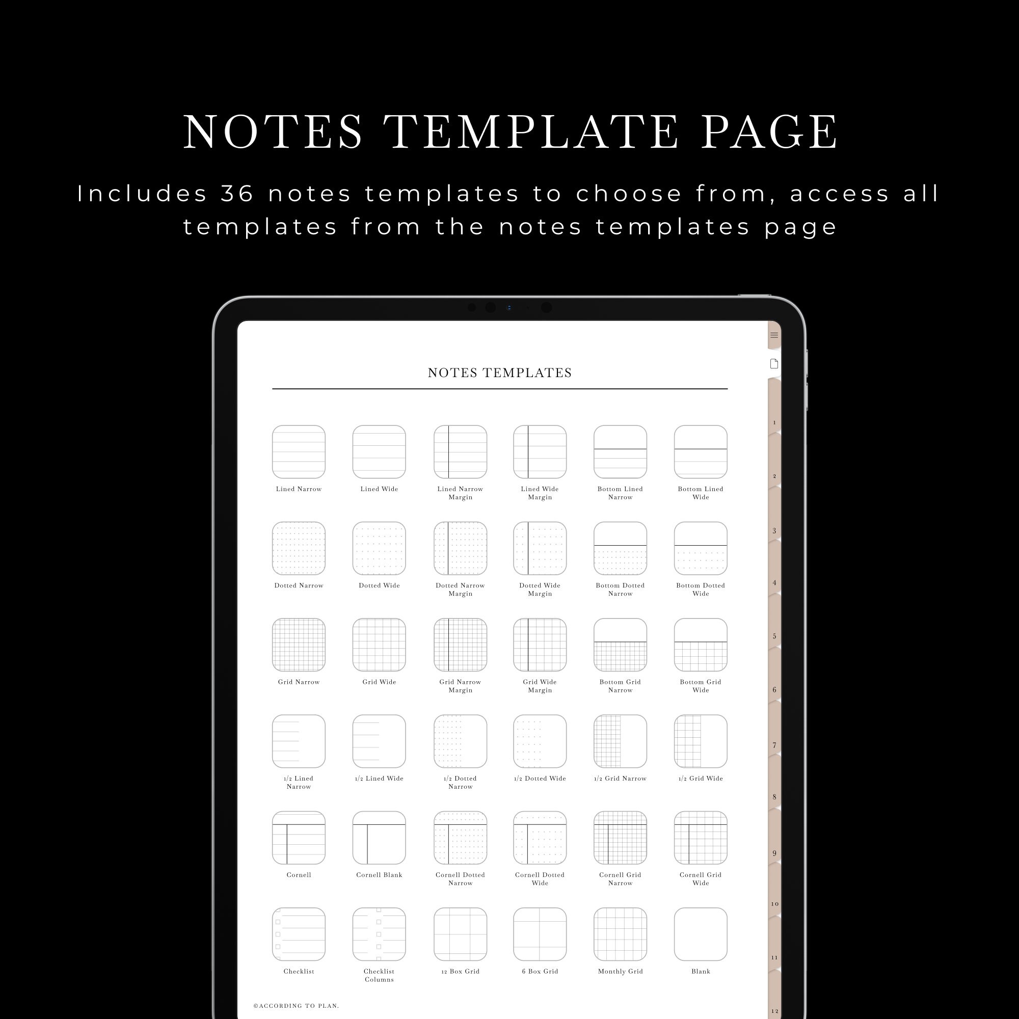 Digital Notebook, Hyperlinked Notebook With Tabs, Goodnotes Notebook ...