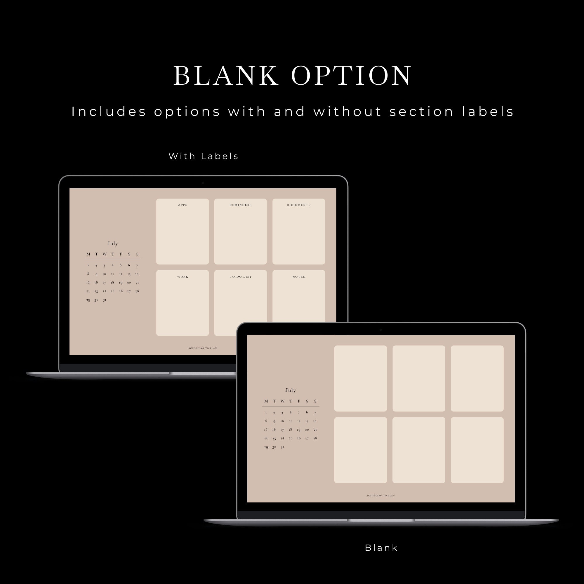 2024 Desktop Organizer, Wallpaper Organizer With 2024 Calendar, Laptop ...