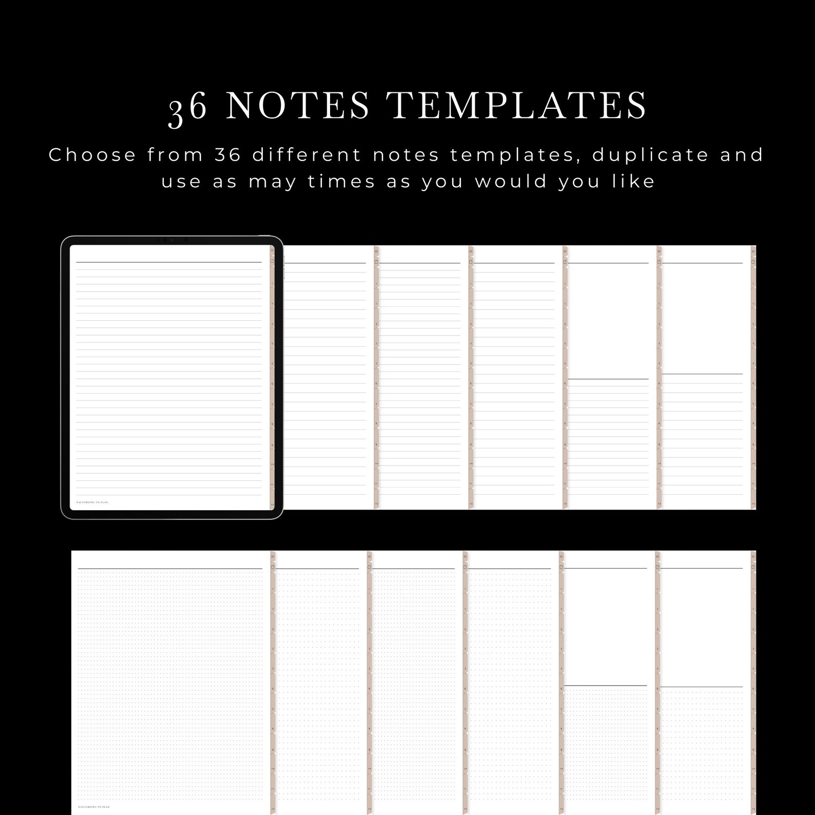 Digital Notebook, Hyperlinked Notebook With Tabs, Goodnotes Notebook ...