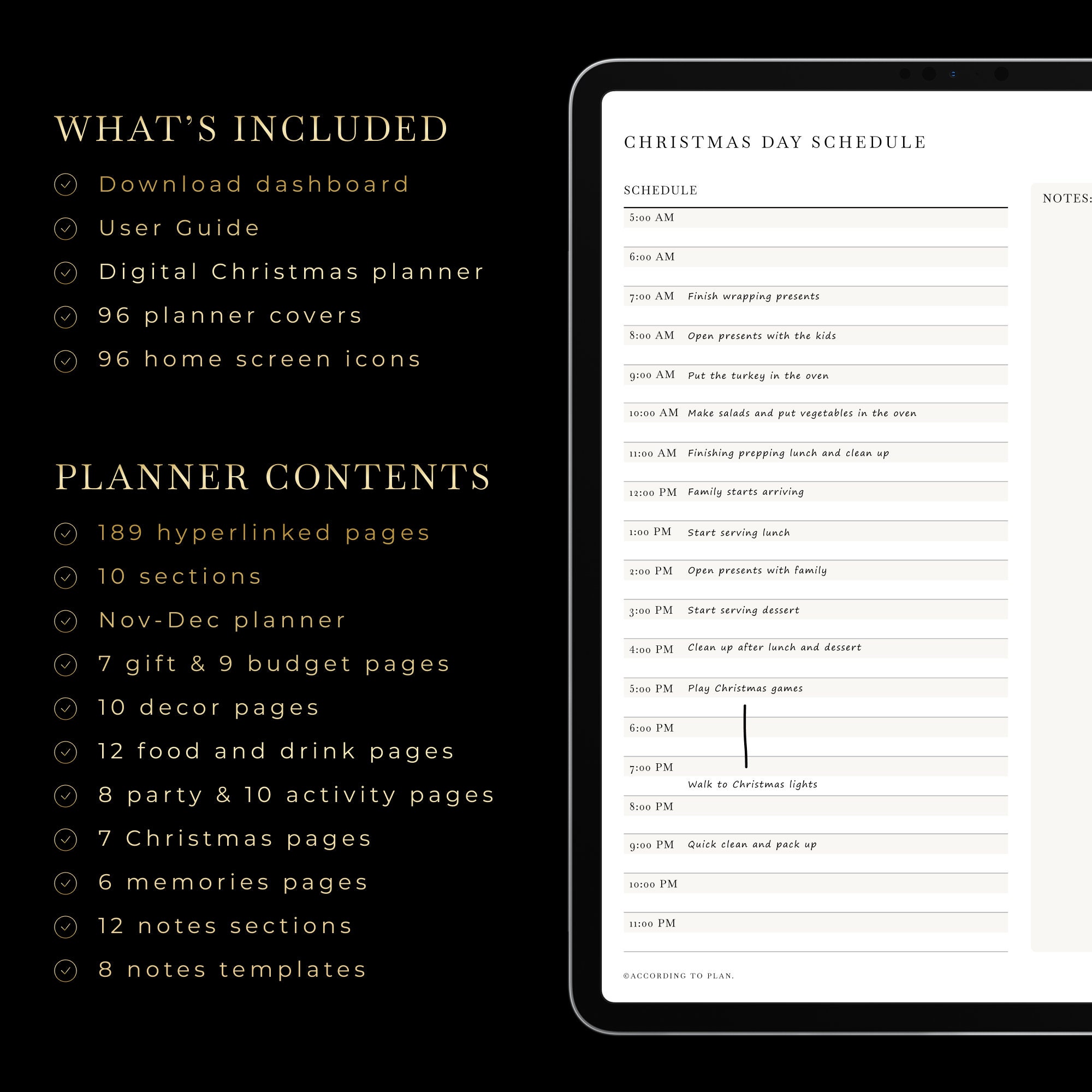 Digital Christmas Hyperlinked Planner, Christmas Budget Decor & Gift ...