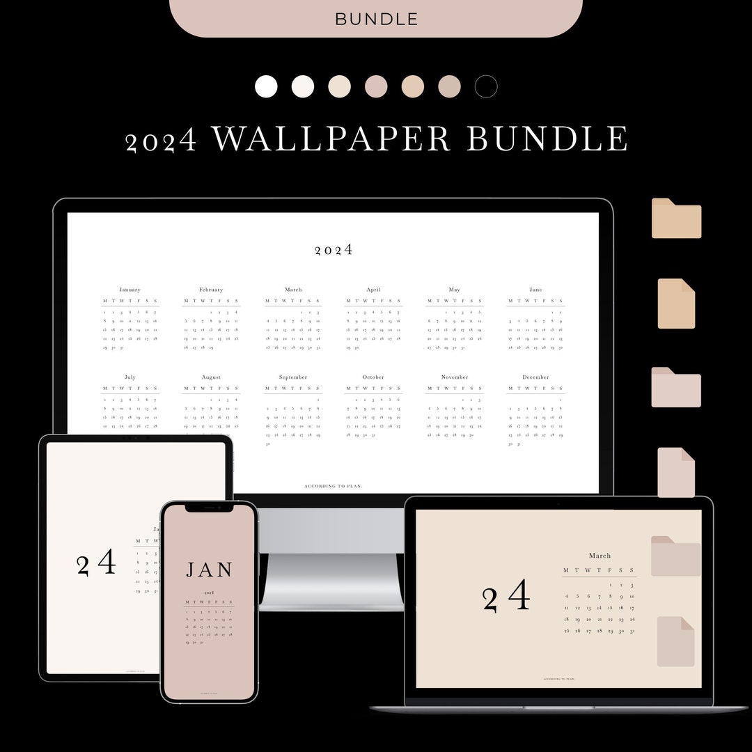 2024 Desktop Wallpaper Bundle, iPad & Phone Wallpaper Tech Pack, 2024 ...