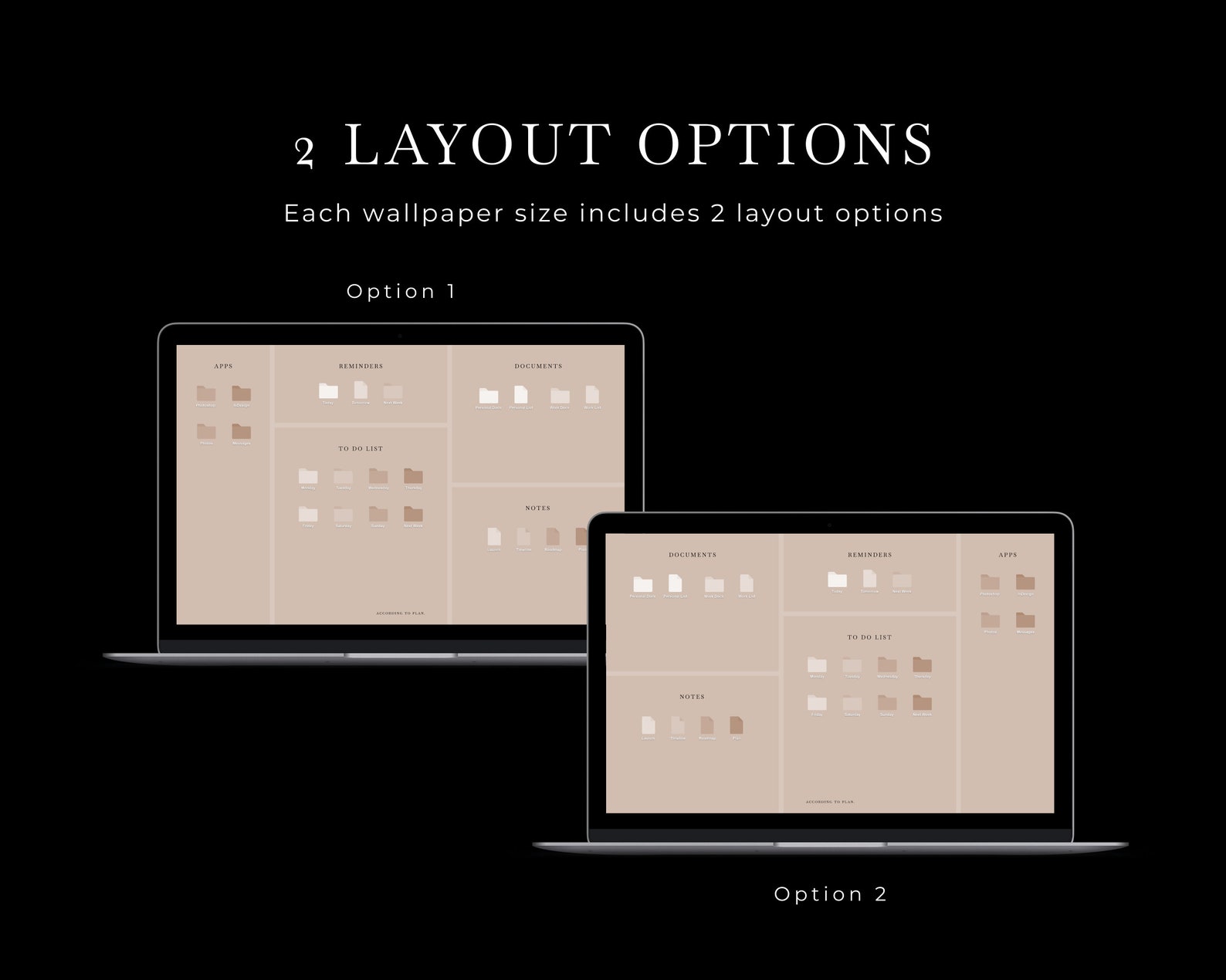 Desktop Wallpaper Organizer Neutral Blush Desktop Folder & - Etsy