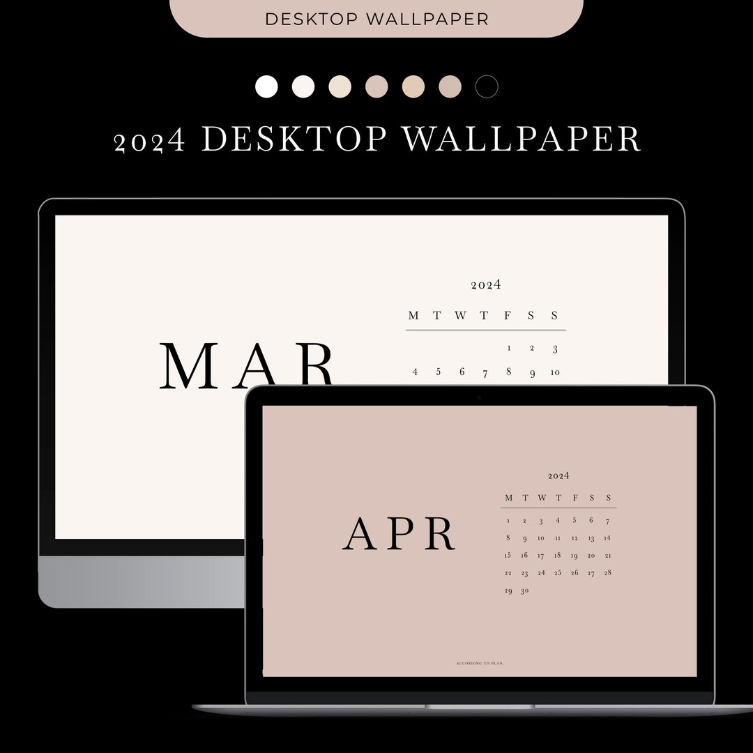 2024 Desktop Wallpaper, 12 Month 2024 Calendar, Monthly Calendar Mac ...