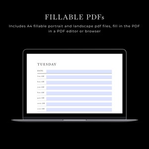 7 Day Daily Planner With Minimalist Daily Checklist, Fillable Printable ...