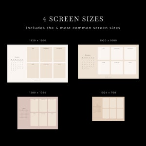 2024 Desktop Organizer, Wallpaper Organizer With 2024 Calendar, Laptop ...