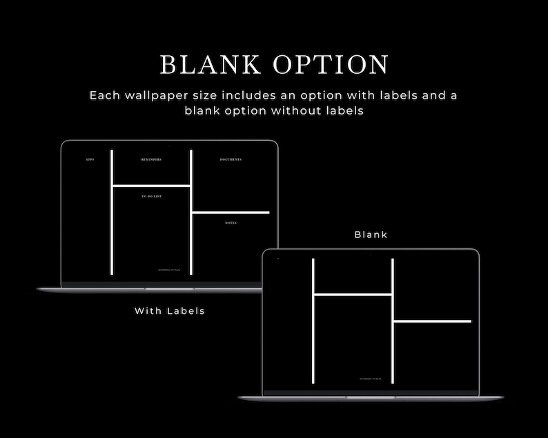 Desktop Organizer Wallpaper With Desktop Folder Icons, Aesthetic Black ...